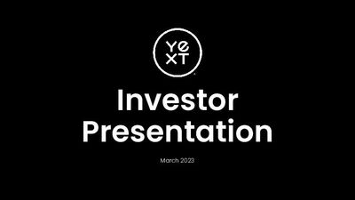Presentations :: Yext, Inc. (YEXT)